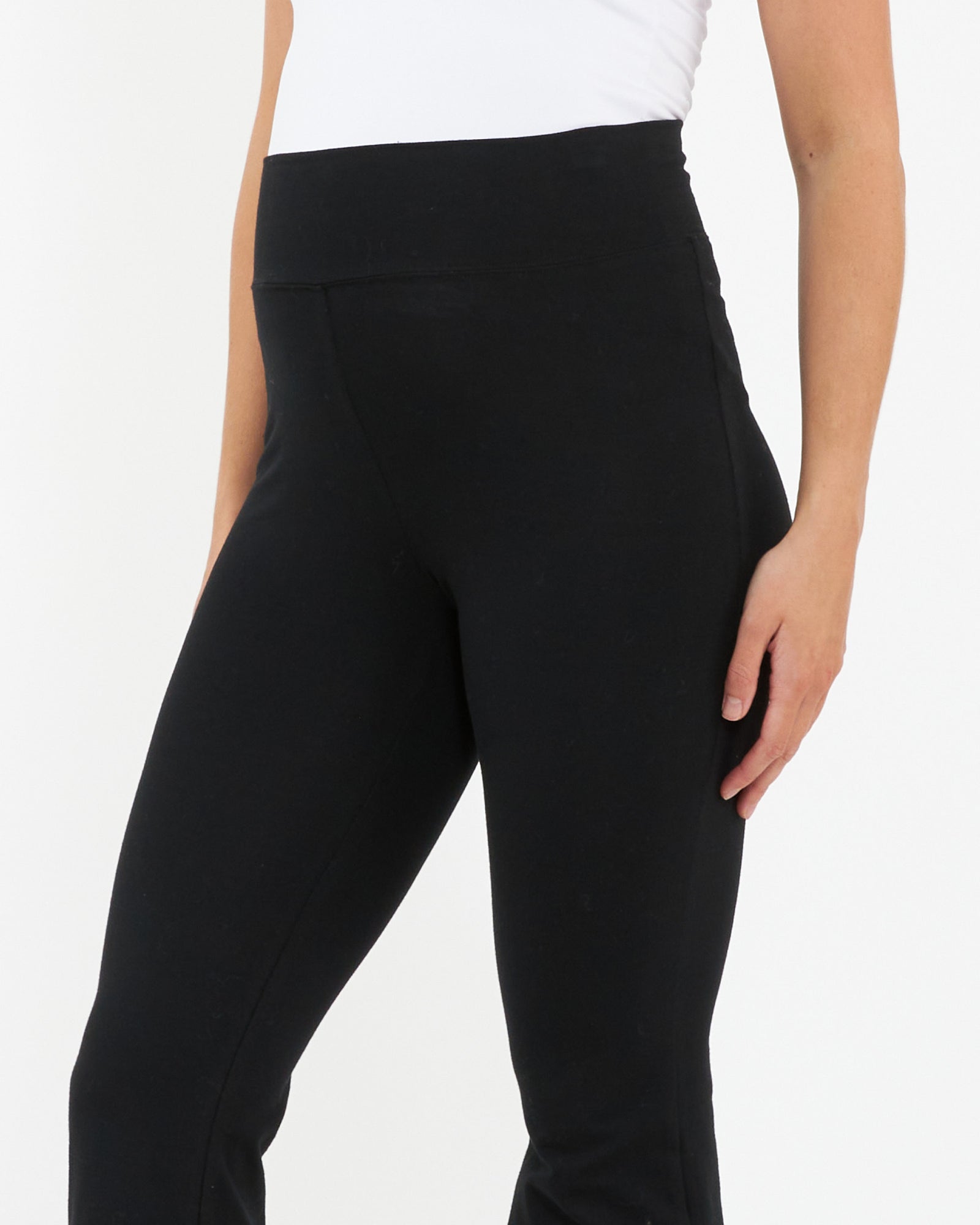 Organic Jersey Flare Pant - Black